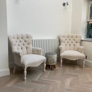 Duck Egg Flowers and Bird Print Armchair Chair/bedroom Chair | Etsy