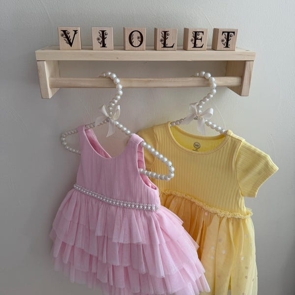 FLOWER GARDEN NAME Floral Name Blocks | Personalized | Kids Room ...