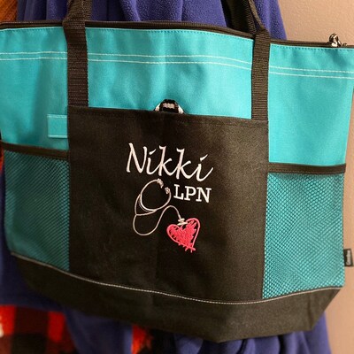 Personalized Monogrammed CNA Tote Bag Nurse Nursing Gift RN LPN Bsn ...