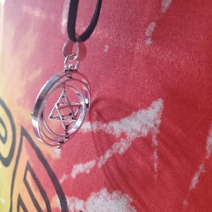 Silver Gyroscope Sacred Geometry Spinner Pendant Necklace - Etsy