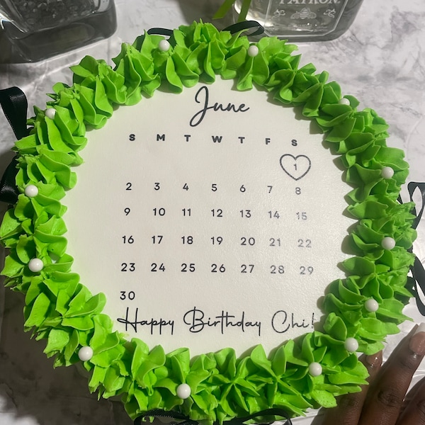 2026 Calendar Edible Round Cake Toppers. for Birthdays, Anniversary ...