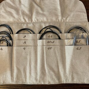 Circular Knitting Needle Storage With a Zipper Pocket: - Etsy