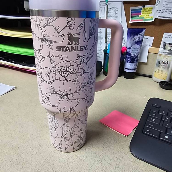 Stanley Engraved Engraved 30oz Tumbler Stanley H2.0 Quencher Floral ...