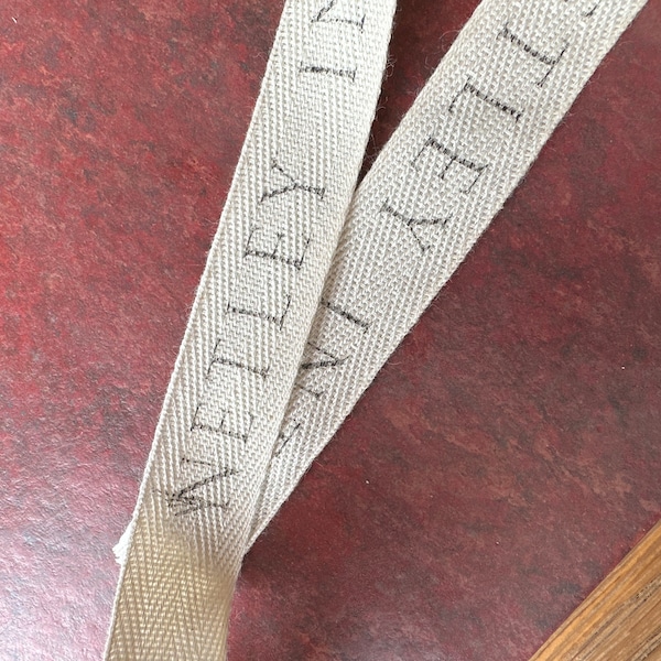 Personalised Cotton Ribbon 20mm Herringbone Weave - Etsy