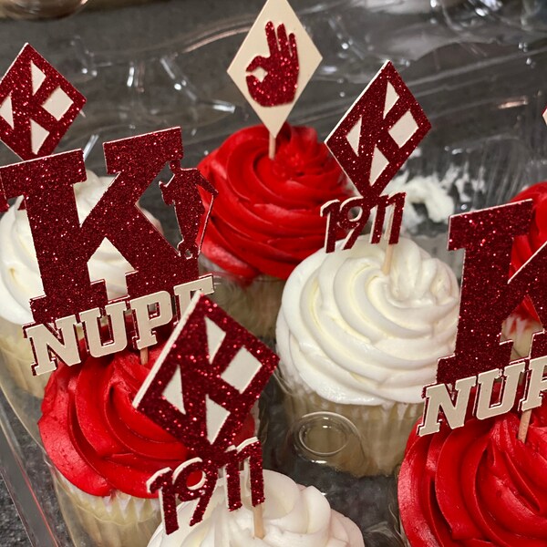 Kappa Cupcake Toppersfraternity Cupcake Toppers - Etsy
