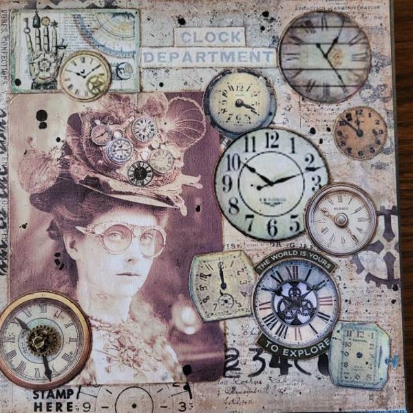 Clock Ephemera, Printable Junk Journal Supplies, Vintage Ephemera, Junk Journal Ephemera ...