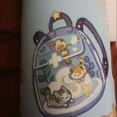 Vinyl Sticker transparent First Meow Kit Kittens Bag - Etsy