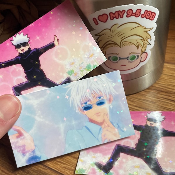 Gojo Funny Stickers HOLOGRAPHIC Set - Anime Meme, JJK, Sorcerer, Satoru ...