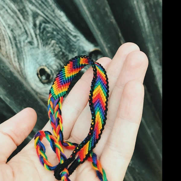 LGBT Chevron Friendship Bracelet / LGBT Friendship Bracelet / Gay Pride ...