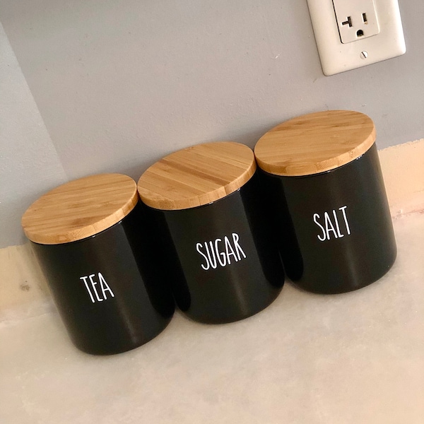 Kitchen Canister Decals | Kitchen Canister Labels | Kitchen Jar ...