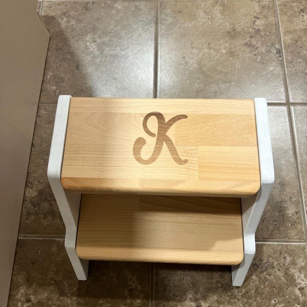 Monogram Montessori Step Stool, Custom Step Stool With Name, Helper ...