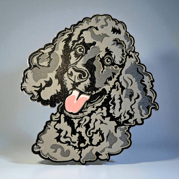 Poodle 3D Layered SVG for Cardstock, Multilayer Papercut, Shadow Box ...