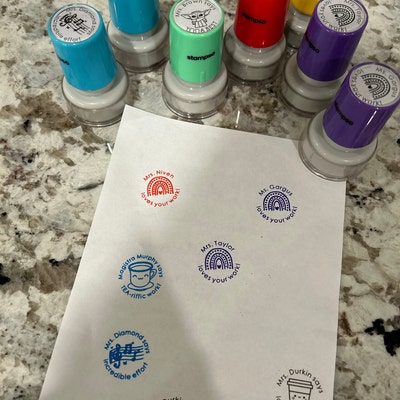 Custom Checklist Stampspersonalized Teacher Stamp Pre-inked - Etsy