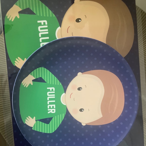 Personalized Character Face Plate/custom Plate for Boys/ Boys Look ...