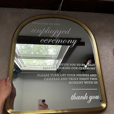 Wedding Bar Sign Customizable Name Mirror, Acrylic Drink Signage ...