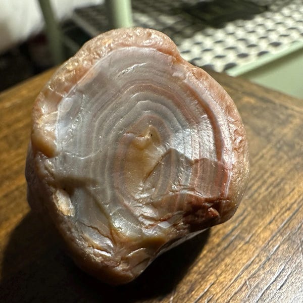 Lake Superior Fortification Agate Heart Shaped LSA 3oz, Banded Agate ...