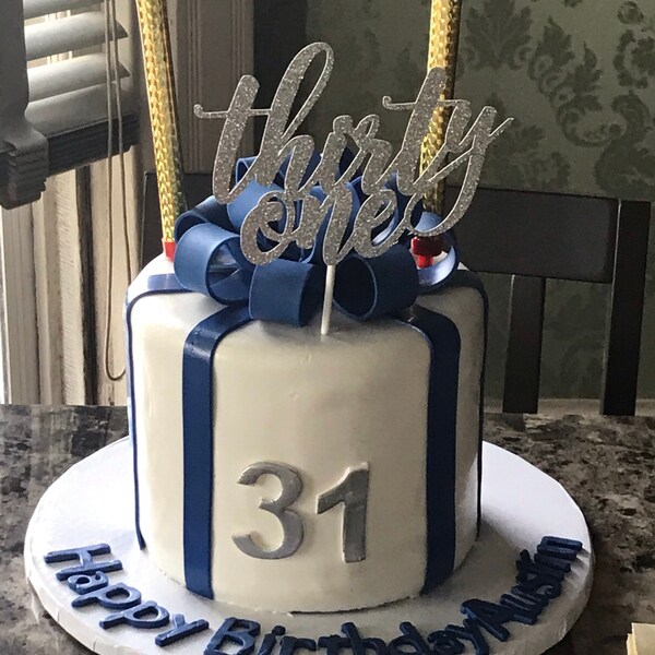Thirty One Cake Topper, 31 Cake Topper, Thirtyone Cake Topper, Thirty ...