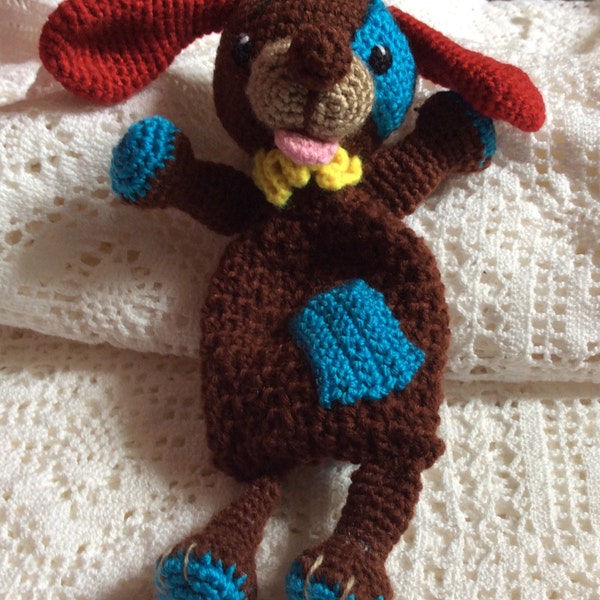 Crochet Dog Pattern, Snuggler Stuffed Animal, Low Sew Snuggler Pattern ...