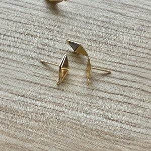 10PCS Real Shiny Gold Cones Charms Mini Cones Charms Pyramid - Etsy