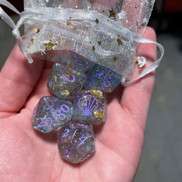 MO PEARL Dnd Dice Set, D20 Polyhedral Dice Set - Ocean Dungeons and ...