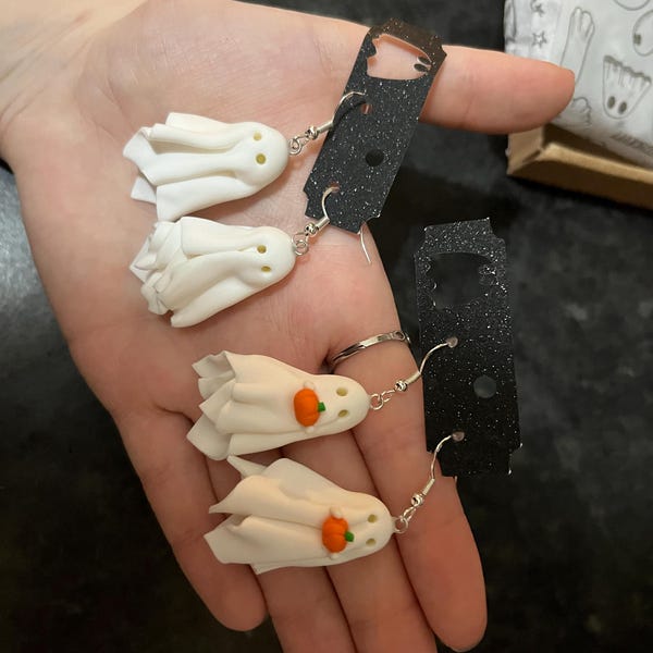 ADOPT A GHOST | Polymer Clay Ghost Holding Tiny Potion Bottle ...