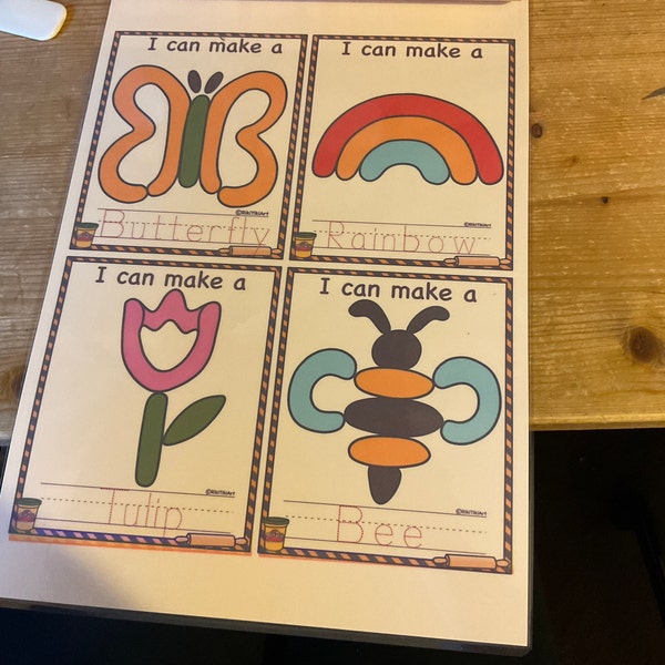 Printable Play Dough Mats Montessori Spring Printables Play Doh ...