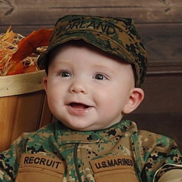 Personalized USMC Baby Cover. Desert or Woodland Camo. Pink, Brown, or ...