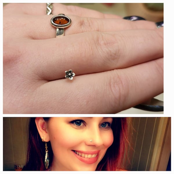 Bug Nose Stud, Insect Nose Ring, Ladybug, Fly, Animal Unique Nose Screw ...