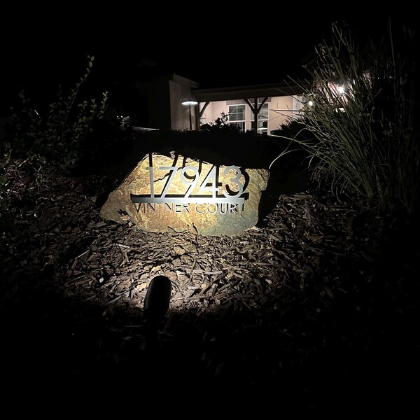 Custom Metal Address Sign for Rock With Deer Personalized Custom ...