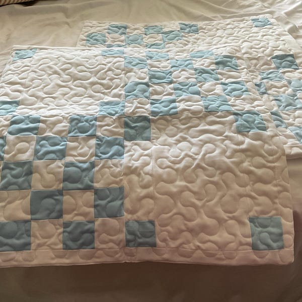Quilt Black and White Single Irish Chain Queen Made to Order - Etsy Canada