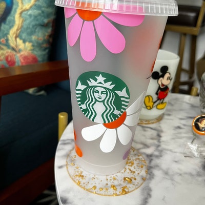 70s Starbucks Tumbler Groovy Iced Coffee Cup Spring Cup Gift for Friend ...