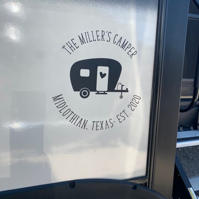 Camper Vinyl Decal/camper Personalized Vinyl Decal/camping Decor/vinyl ...