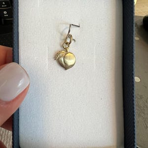 Solid Gold Peach Charm: 10k/14k Georgia State Pride Jewelry - Etsy
