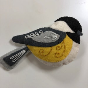 Chickadee Sewing Pattern PDF Backyard Bird Stuffed Ornament Felt ...