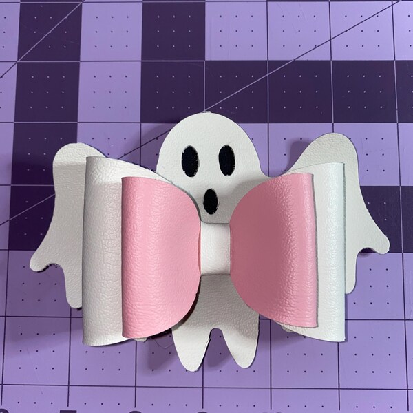Ghost Bow SVG | Halloween Bow Template | Ghost Hair Bow SVG | Cute ...