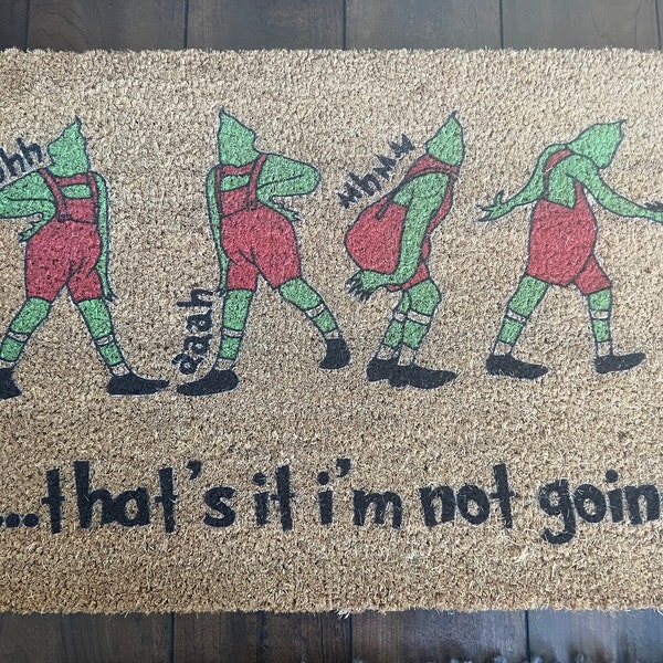 Funny Christmas Doormat, Funny Doormat, Grinch Door Mat, Welcome Mat ...