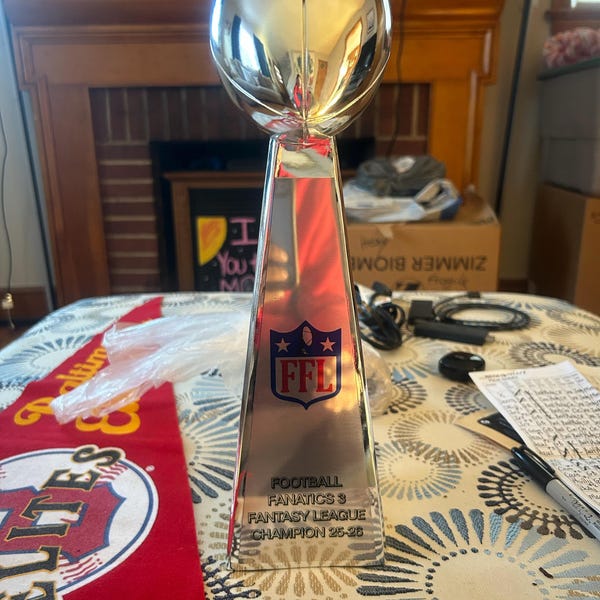 Fantasy Football Chrome Trophy - Etsy