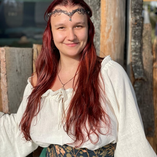 Copper Crown, Elven Headpiece Tiara, Ren Faire Circlet Handfasting - Etsy