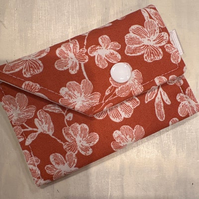 Birth Control Case or Multi Purpose Case Orange Flowers - Etsy