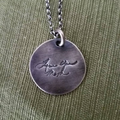 Signature Pendant Handwriting Pendant Custom Signature - Etsy