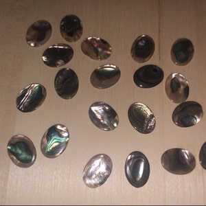 10 Abalone Cabs 13x18mm. Shell Cabs. Abalone Ovals. Flat - Etsy