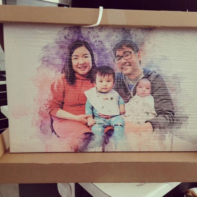 Custom Anniversary Memorial Painting From Photo Personalized - Etsy