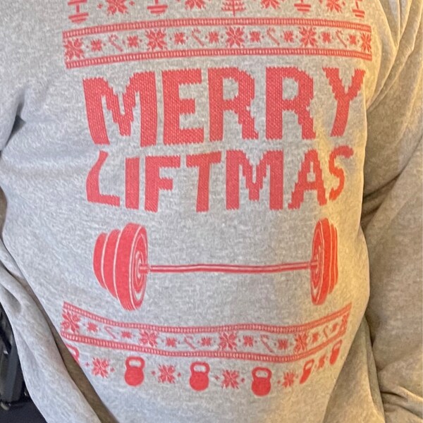 Merry Liftmas Ugly Christmas Sweatshirt, Sweater for Gym Lovers, Funny ...
