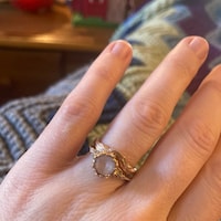 Wattle Ring, 14k Rose Gold Leaf Wedding Ring, Rose Gold Ring, Solid ...