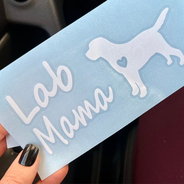 Labrador Retriever Decal for Car Window | Lab Mama Decal | Labrador Dog ...