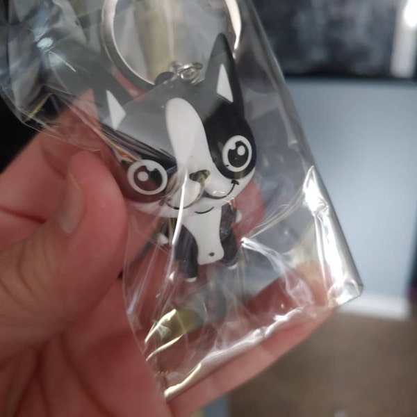 Boston Terrier Keychain, Boston Terrier Gift, Key Fob, Boston Terrier ...