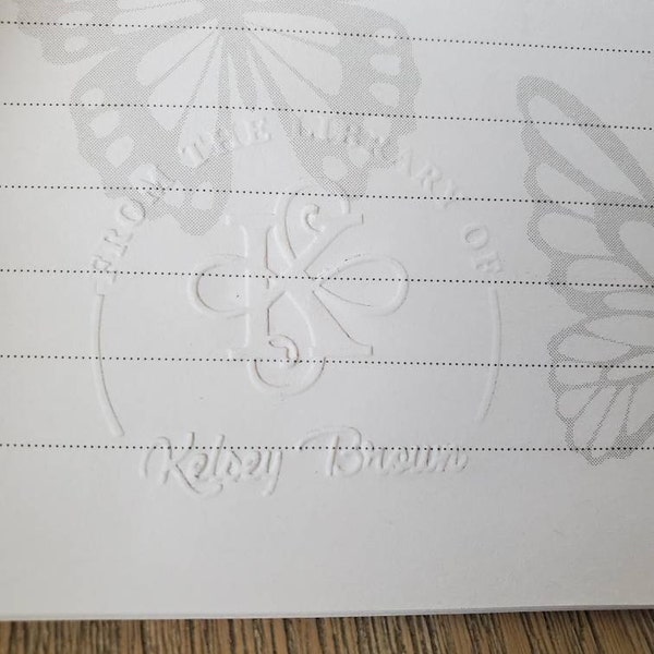 Book Embosser Custom Monogram Initials Personal Design Custom Requests ...