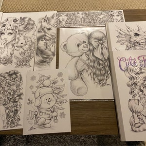 Set of Art Mariola Budek Coloring Book Kids Artist Colouring 24 Page ...