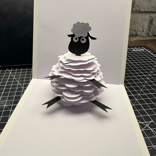 Pop up Sheep Card Template SVG DXF PDF (digital Download) - Etsy