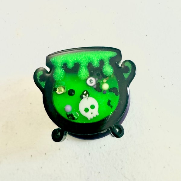 Witch Cauldron Shaker Popsocket™, Glow in the Dark Halloween Shaker ...